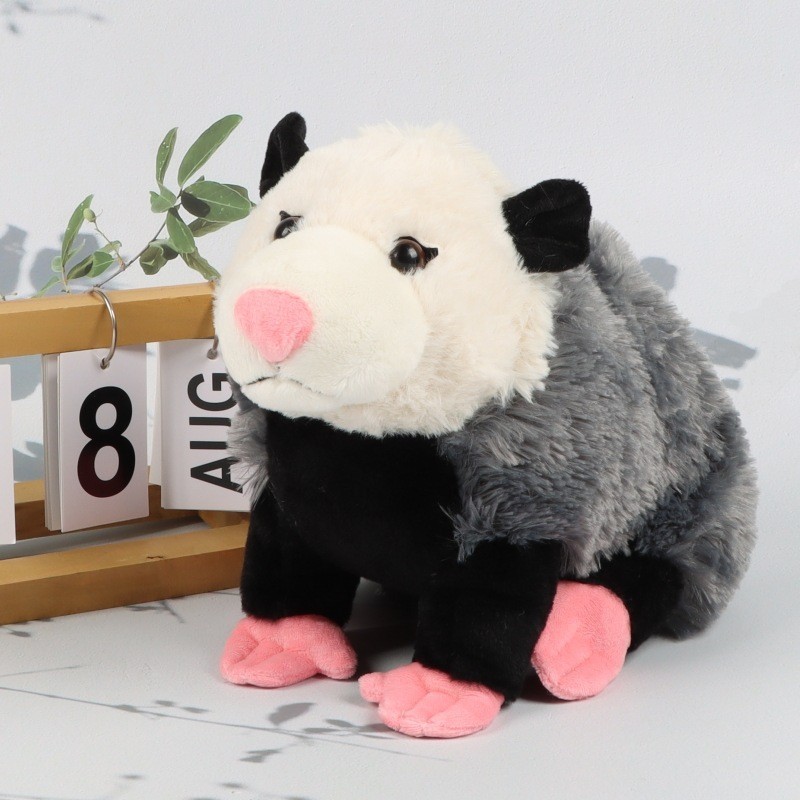 22cm Realistic Opossum Plush Toy Cute & Soft Stuffed Animal Possum Doll ...