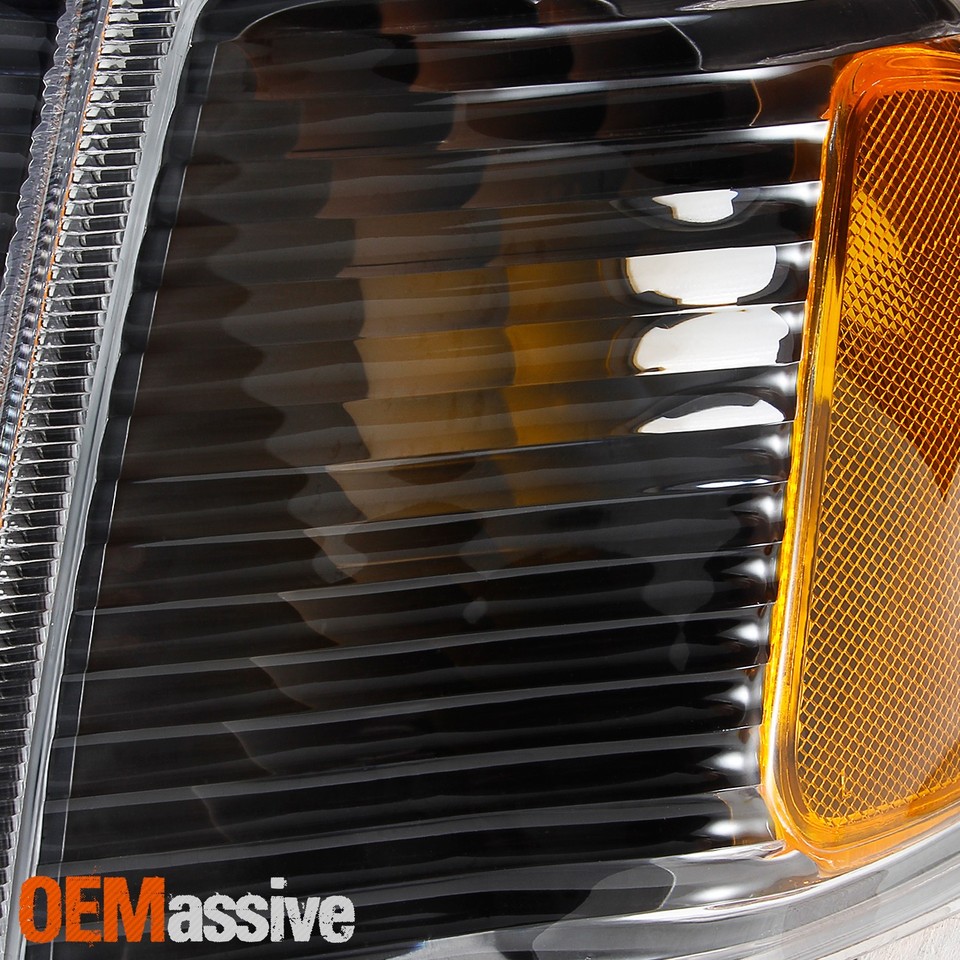 For 01-05 Ford Explorer Sport Trac Black Bezel Headlight + Corner ...