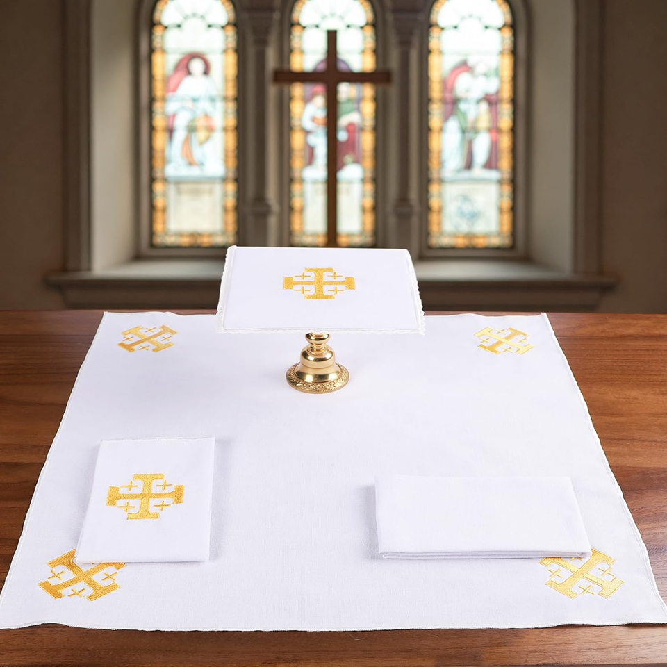 4 Pack Altar Supplies Linen Corporal for Churches Set ...