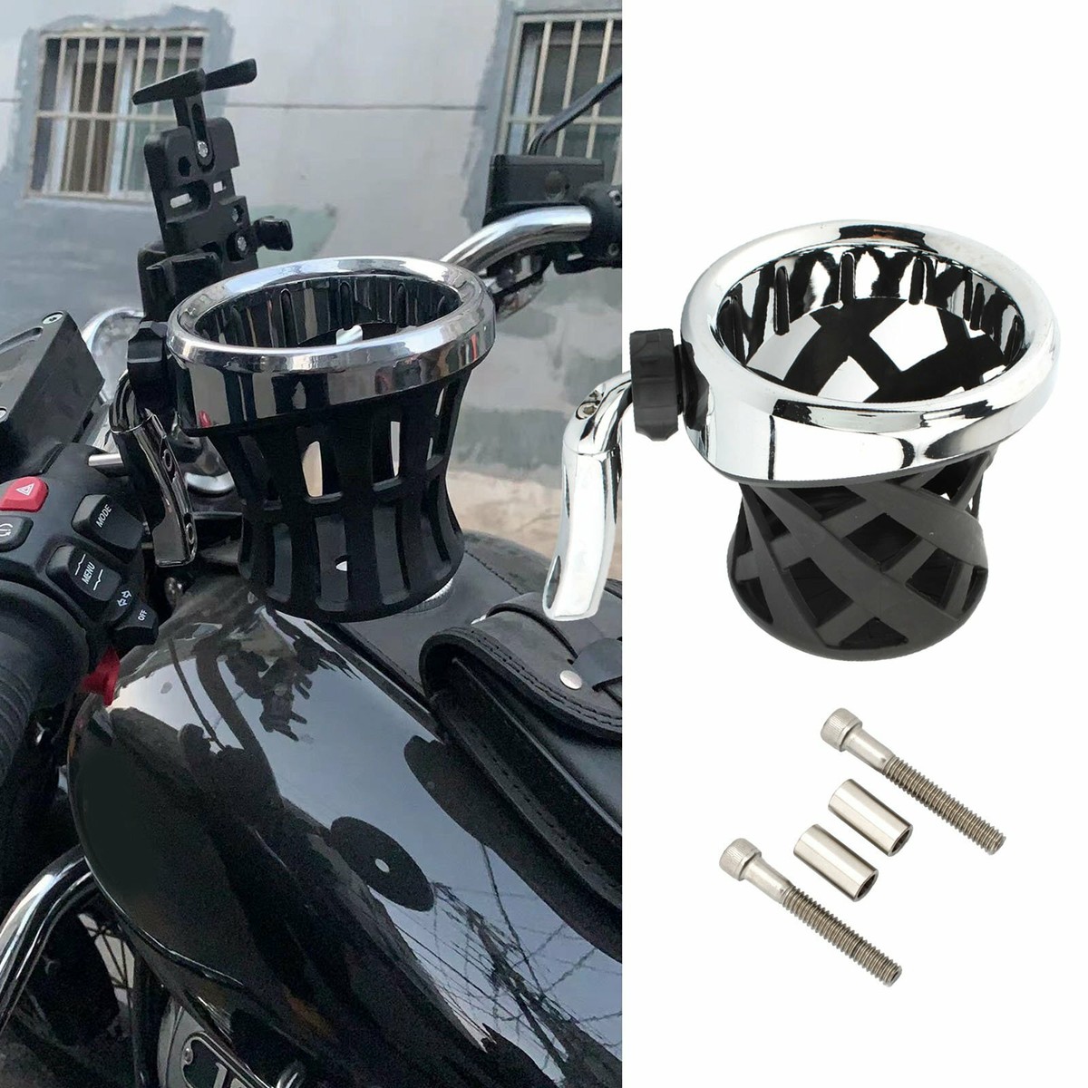Cup Mount For Motorcycle Motor Scooter Cup Holder, Water Beverage