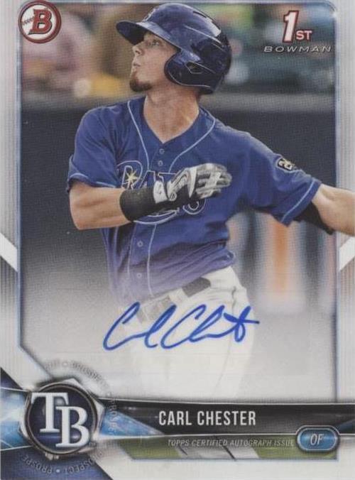 2018 Bowman - Prospect Autographs Carl Chester #PA-CC (AU, RC) for sale ...