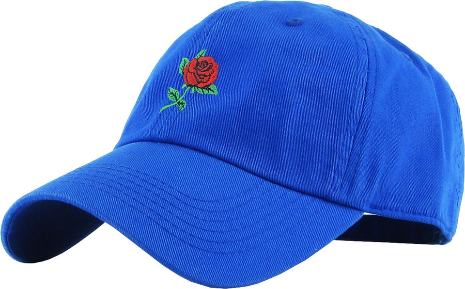 Rose Embroidery Dad Hat Baseball Cap Unconstructed Cotton | eBay