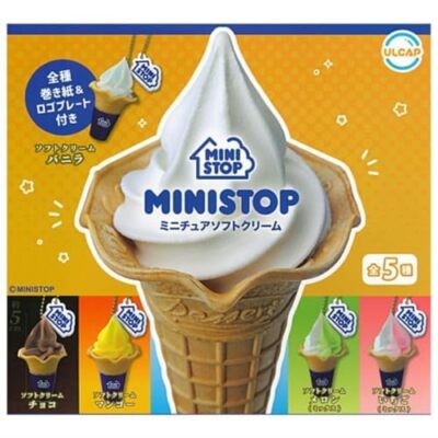 ULCAP MINISTOP Miniature Soft Serve Ice Cream Set of 5 Complete Capsule ...