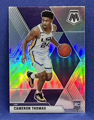 2021 Panini Chronicles Mosaic Draft Picks Cameron Thomas Rookie Silver ...