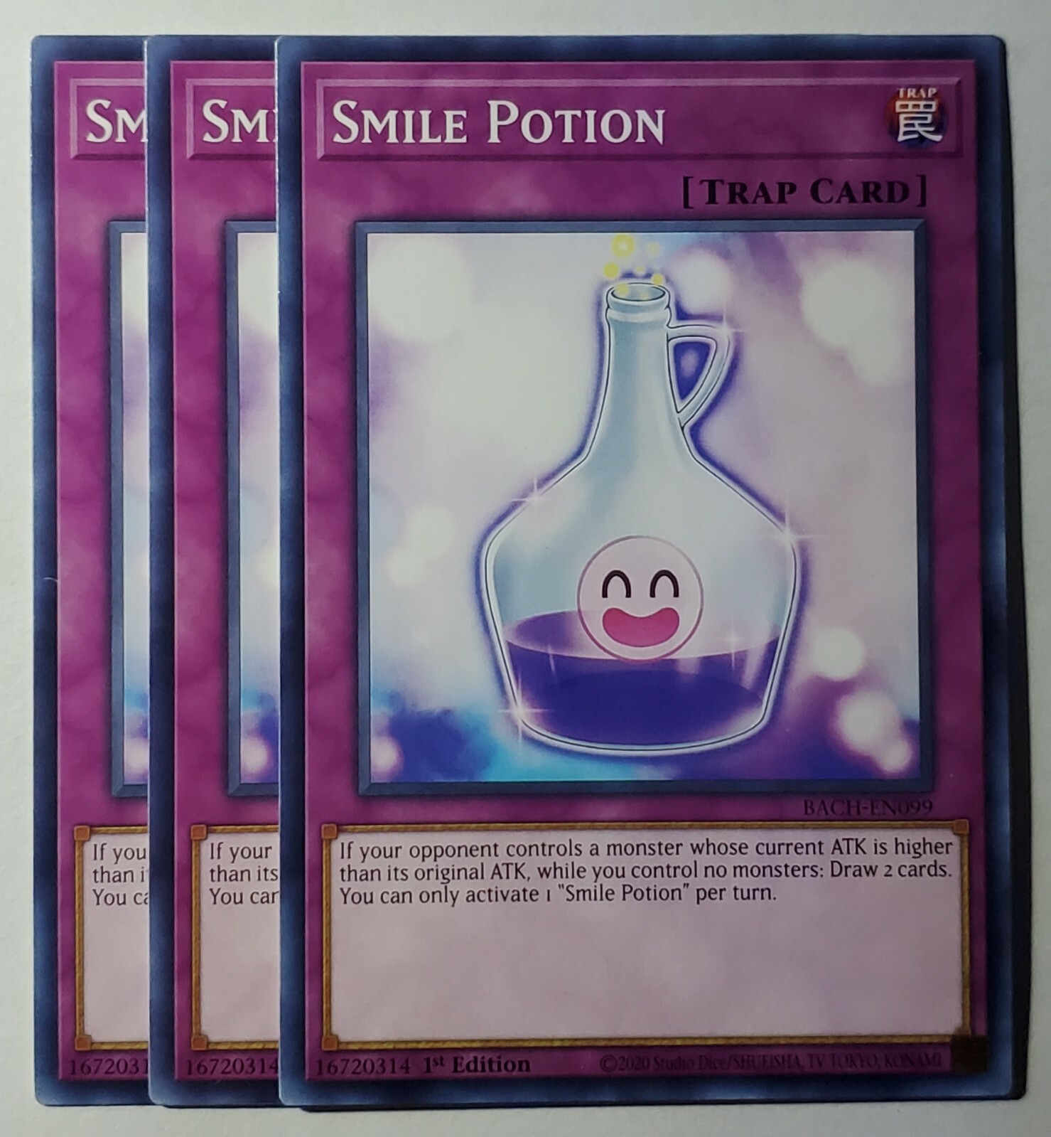 Yugioh x3 Smile Potion BACH-EN099 Common 1st Edition *In Hand* | eBay