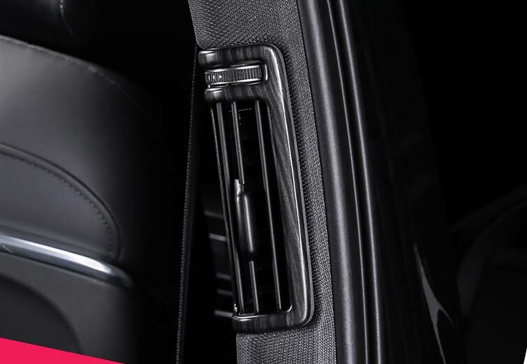 For Audi A6 A7 2019-2022 Black Wood Grain B Post Air Outlet Vent Cover ...
