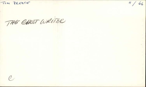 Tim Preece Actor Dr. Who Signed 3" x 5" Index Card | eBay UK