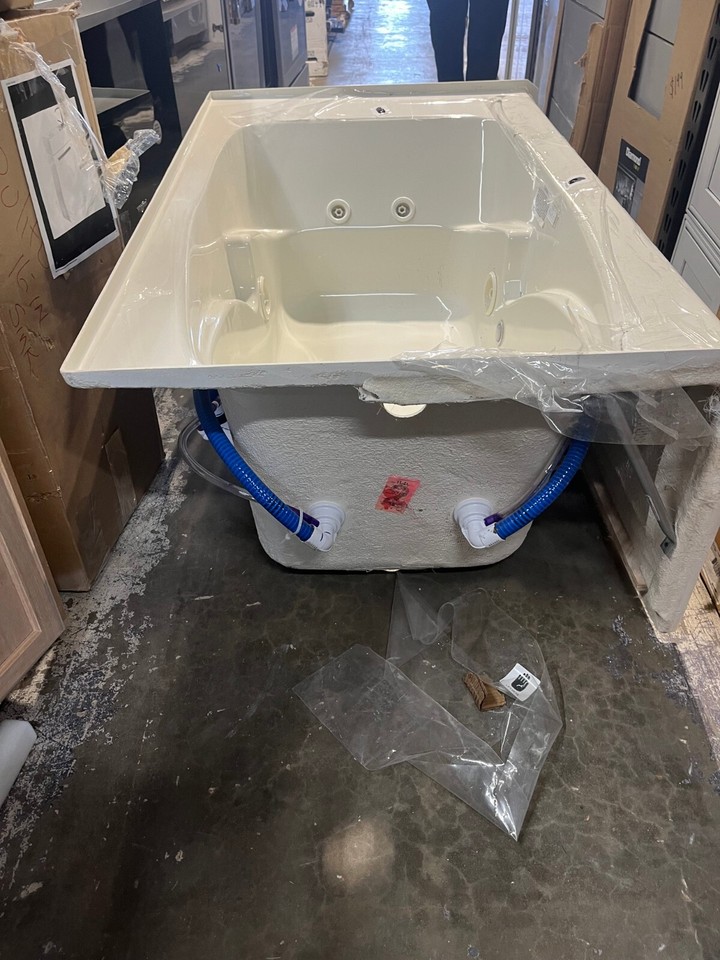 Jacuzzi Cetra 36-in x 60-in White Acrylic Alcove Whirlpool Tub NG94959 ...