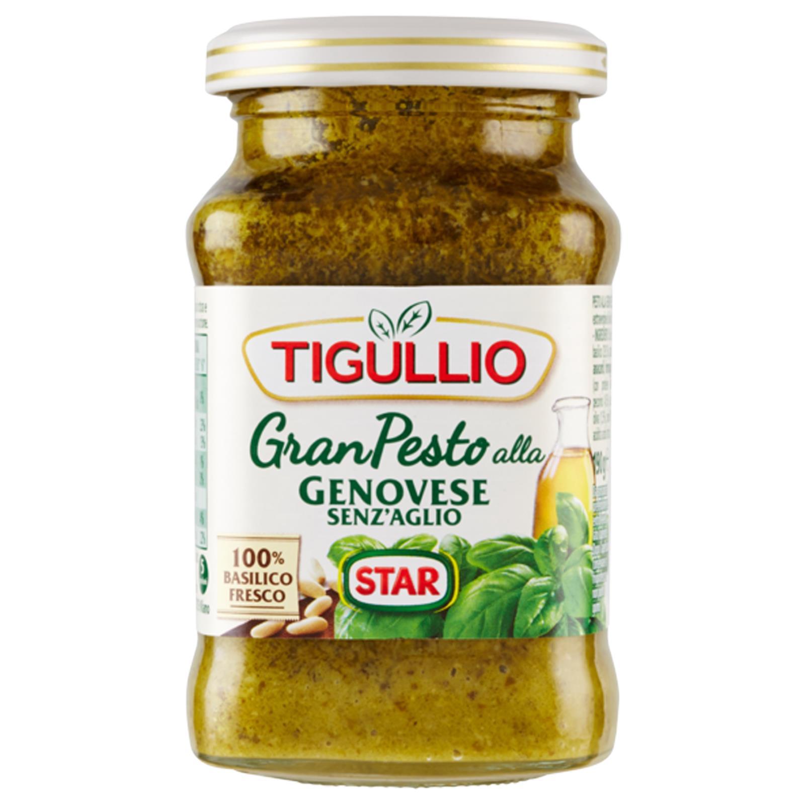 GRAN PESTO ALLA GENOVESE SENZA AGLIO TIGULLIO STAR VASETTO 190 GR SUGO ...