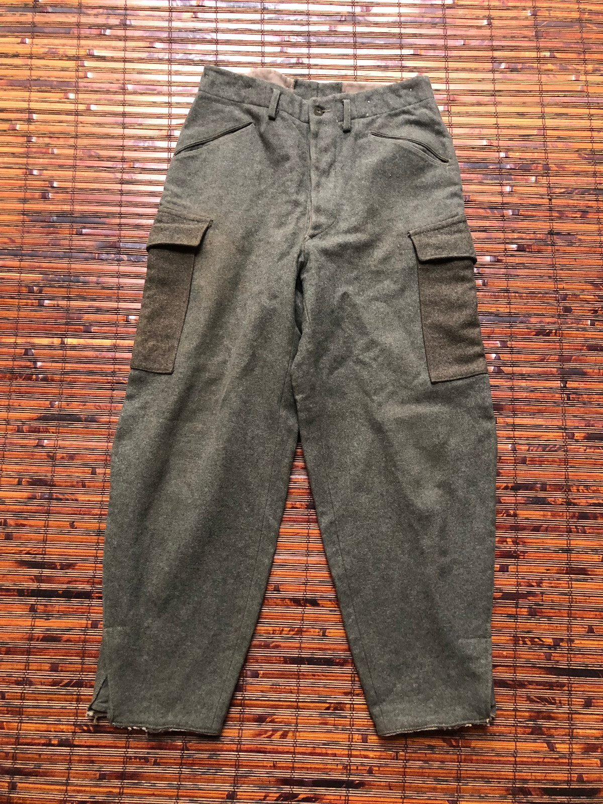 Vintage 1941 Swedish Heavy Wool Army Military Cargo Pants Men’s 31Wx28L ...