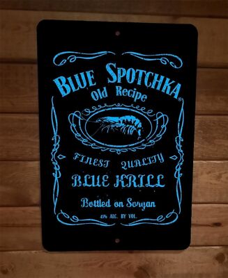Blue Spotchka Krill Old Recipe Liquor 8x12 Metal Wall Bar Sign | eBay