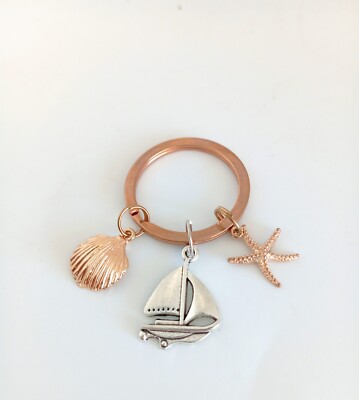 Seaside Shell Sailing Key chain. Fast Shipping UK Seller, Ideal ...