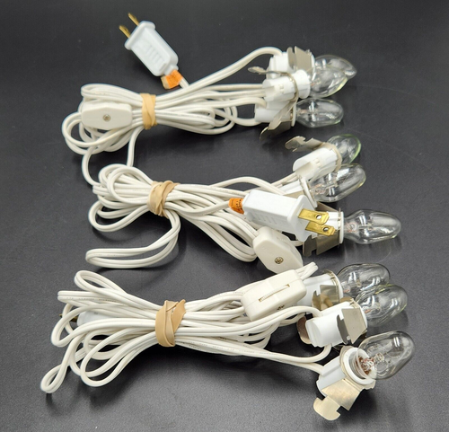 C7 3-Socket Light Cord Sets (Lot of 3) for Christmas Villages (Dept. 56 ...