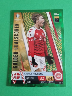 CARD MATCH ATTAX UEFA EURO 2024 GERMANY - RASMUS HOJLUND N° GG 4 VERDE ...