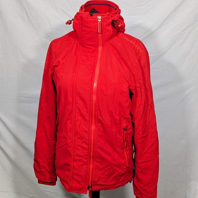 Men's Superdry Windcheater Jacket Size L Bright Red With Hood. | eBay UK
