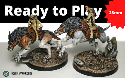 Painted Dungeons and Dragons Goblin Warg Riders x2 D&D dnd TTRPG RPG ...