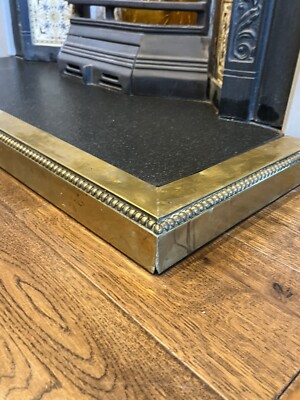 Antique Vintage Brass Fireplace Fire Fender Fire Surround Fire Guard ...