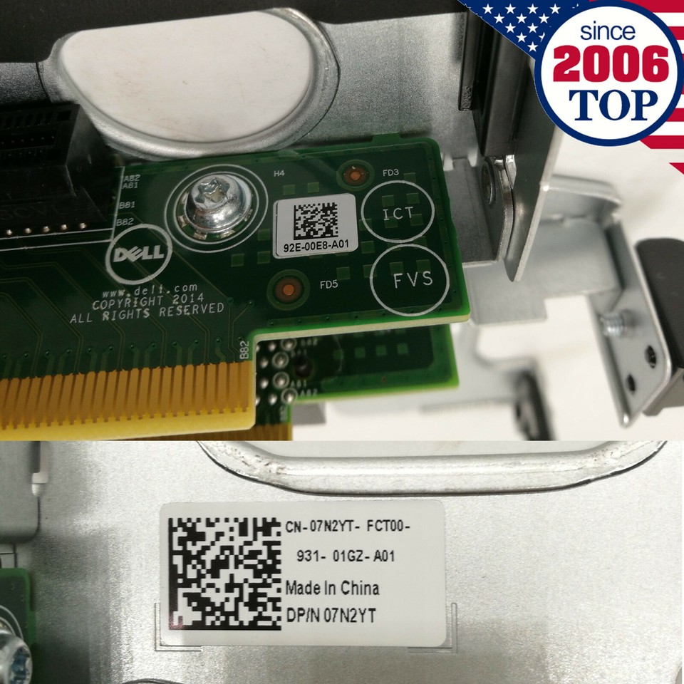 New Dell PowerEdge R430 Server Riser Card Assembly 7N2YT w/ Bracket US ...