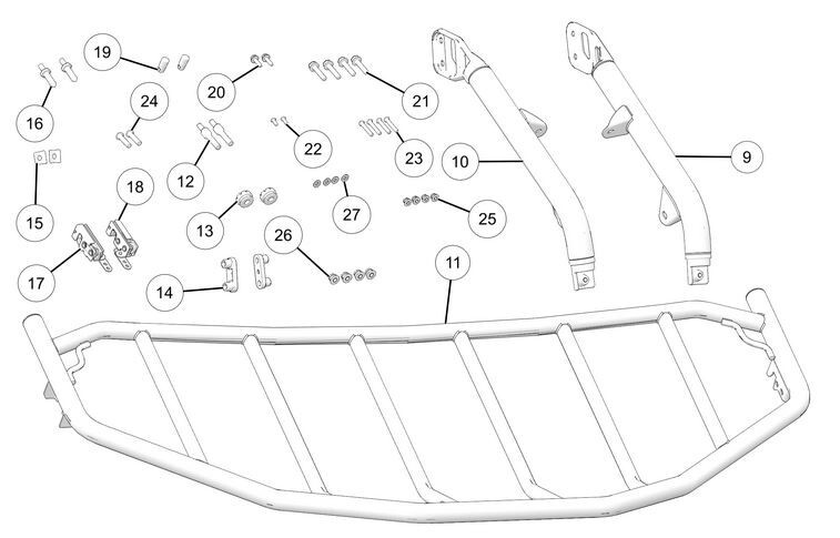 2024-2026 Genuine Polaris Ranger XD1500 CREW Front Hood Storage Rack ...