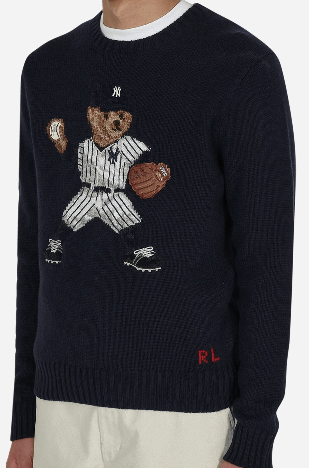 Polo Ralph Lauren NY New York Yankees Bear Sweater Size Large | eBay