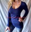Women's Basic Low Cut Deep V-Neck Stretch Long Sleeve Slimming Top ...