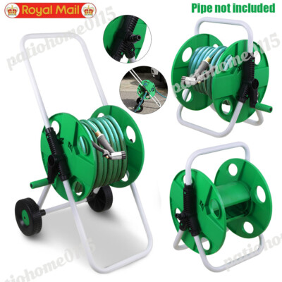 Garden Hose Reel Trolley 50M Portable Water Pipe Free Standing Hose ...