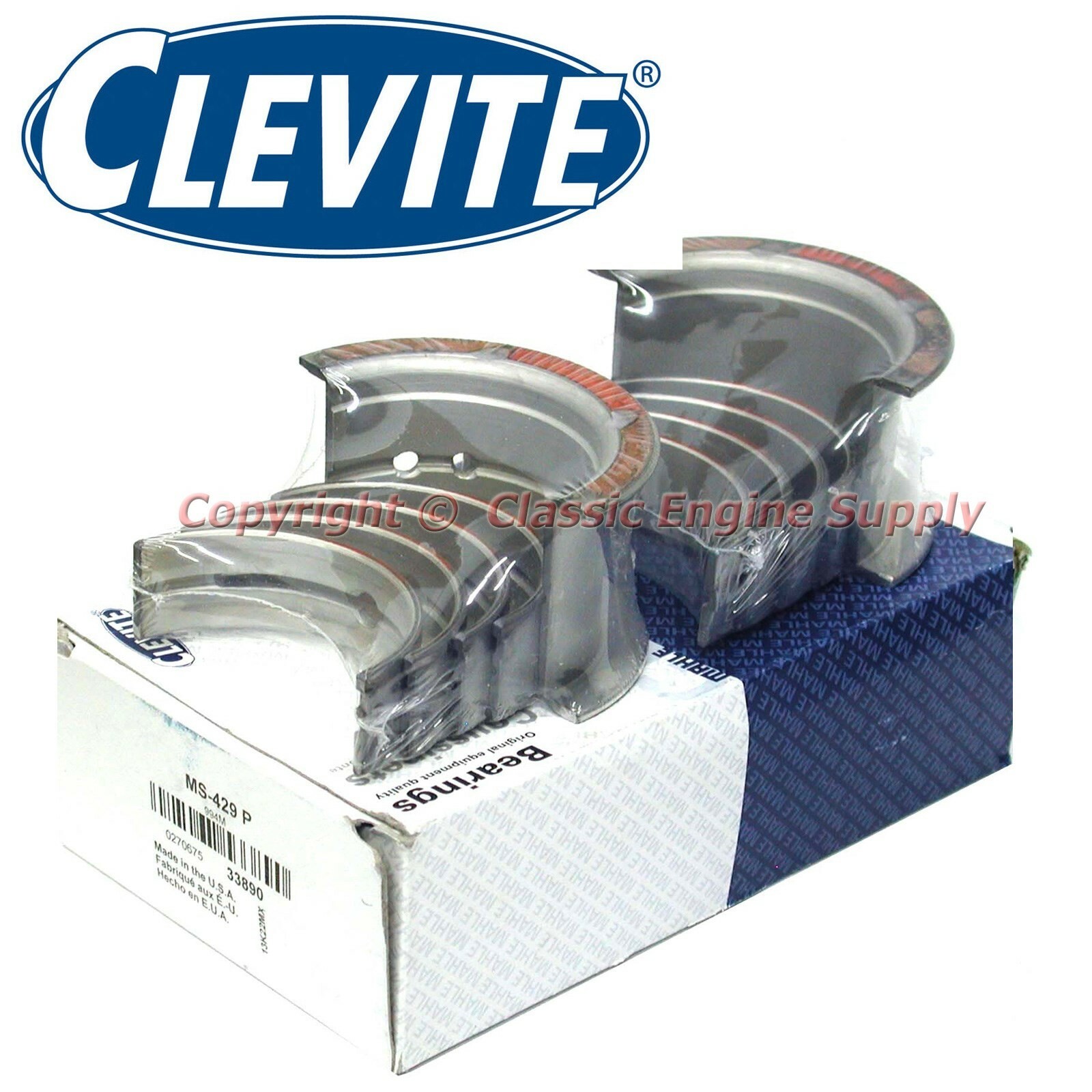 Clevite .010" Under Size Rod & Main Bearing Set 327 302 283 265 Chevy ...