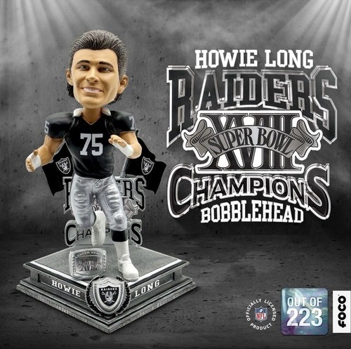 HOWIE LONG Los Angeles Oakland Raiders SUPER BOWL XVIII Ring Base ...