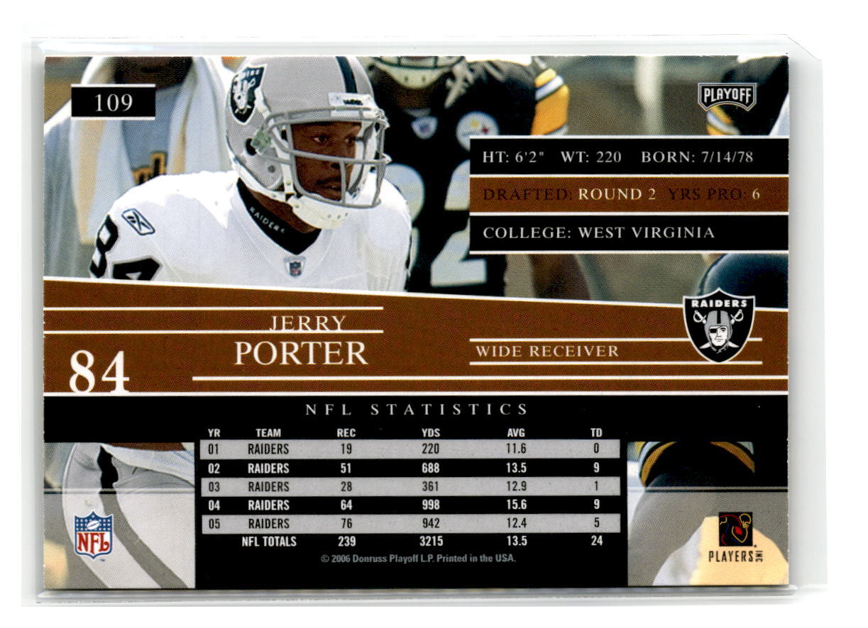 2006 Playoff Prestige - Jerry Porter #109 for sale online | eBay