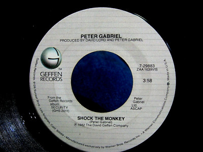 PETER GABRIEL 45 SHOCK THE MONKEY / SOFT DOG VG++ Vinyl 1982 GEFFEN | eBay