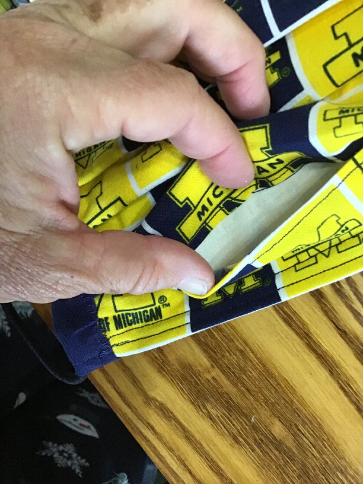 University Of Michigan Face Mask/Face cover ~ liner, bendable wire ...