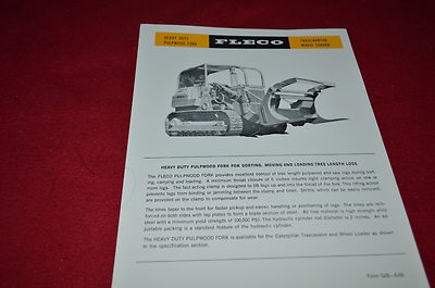 Caterpillar Fleco Heavy Duty Pulpwood Fork For Traxca Dealers Brochure ...