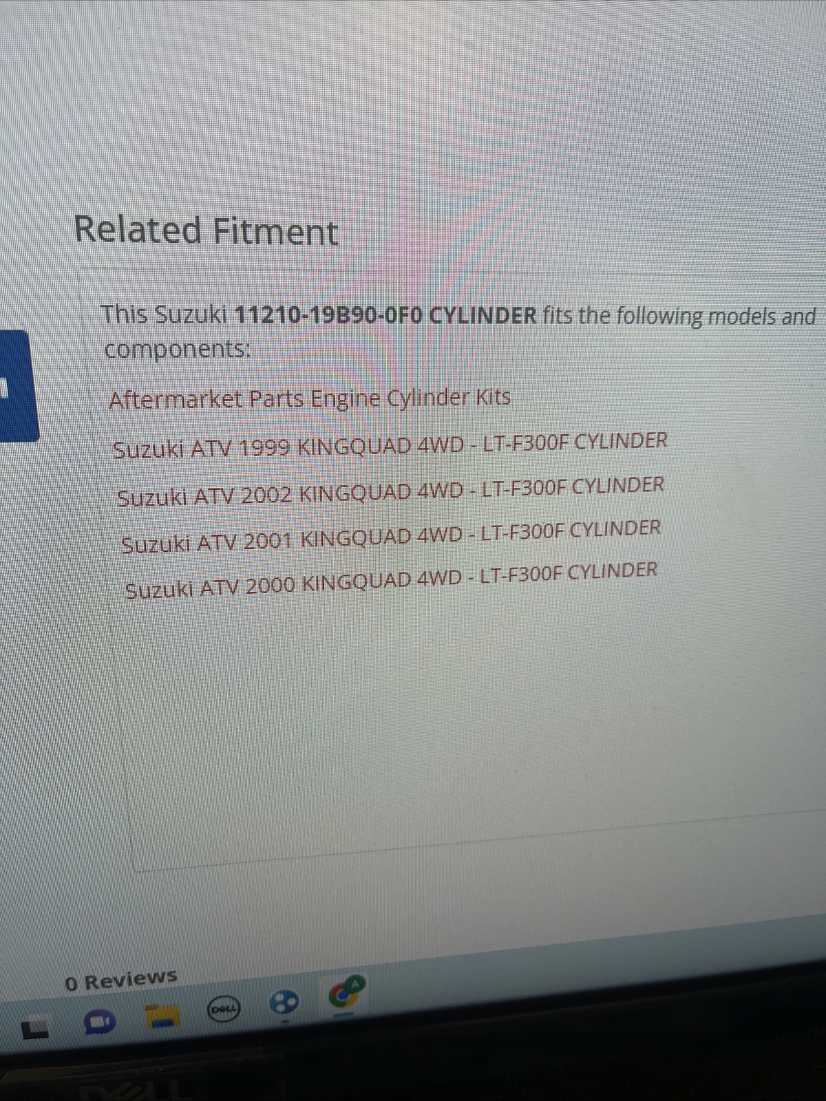 01+Suzuki+LTF+300+KingQuad+Cylinder+Jug+11210-19B90-0F0+2001-2002 ...