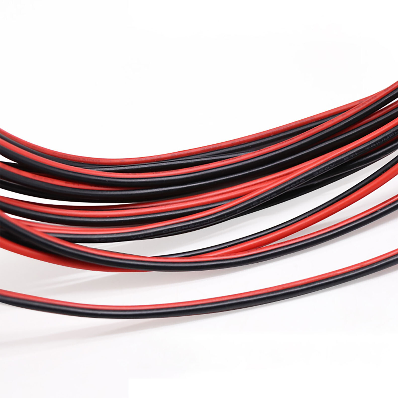 UL2468 2 Core Cable 16-28AWG Flat Ribbon Red & Black Stranded ...