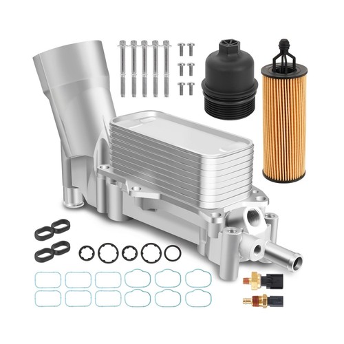 Upgraded Aluminum Engine Oil Filter Housing with Oil Cooler Sensors and ...