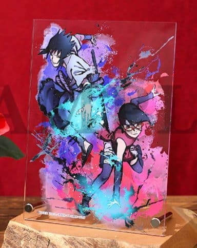 Boruto Naruto Acrylic Panel Salad & Sasuke Unused Duty Paid or ...