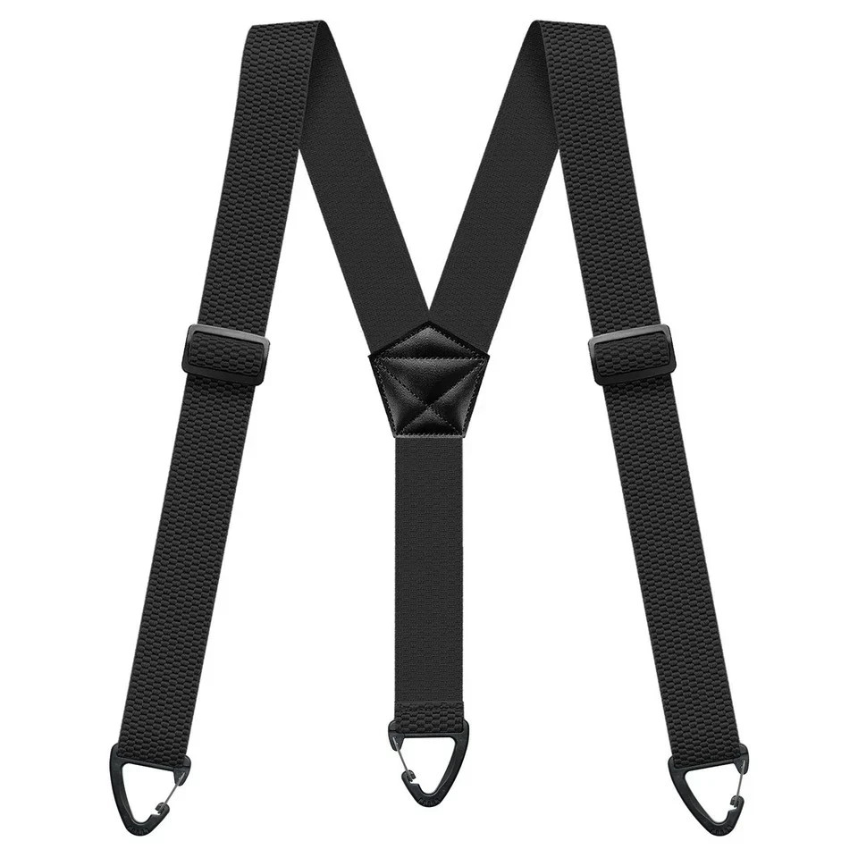 Heavy Duty Elastic Suspenders for Men Trouser Pants Braces Strap Work ...