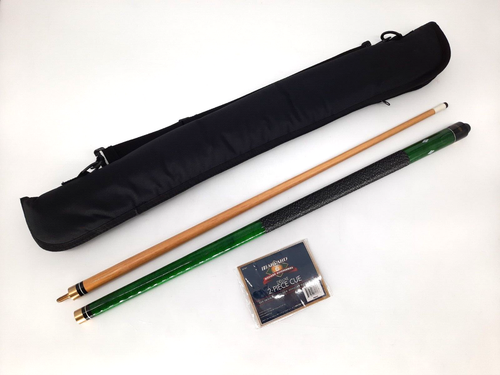 Harvard Billiard 2 Pc Pool Cue Stick 20oz - 57" w/ Soft Travel Case ...