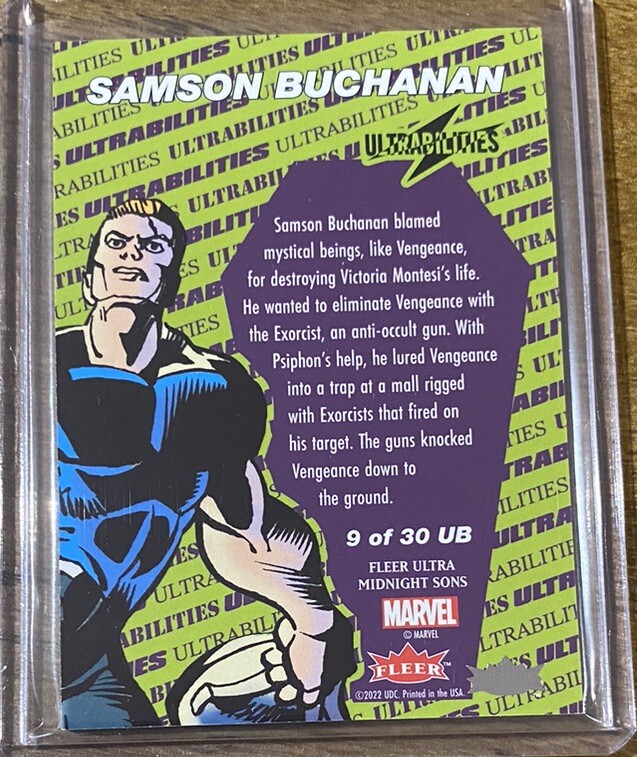 Samson Buchanan 2023 Marvel Fleer Ultra Midnight Sons Ultrabilities ...