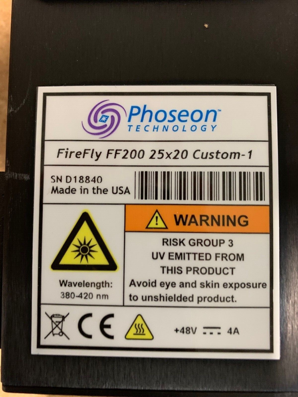 Phoseon UV Lamp - FireFly FF200 - Brand New!!! | eBay