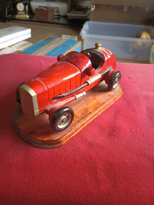 No 88 Wooden Red Race Car Hand Carved & Painted Vintage Toy Vintage 🔥 ...
