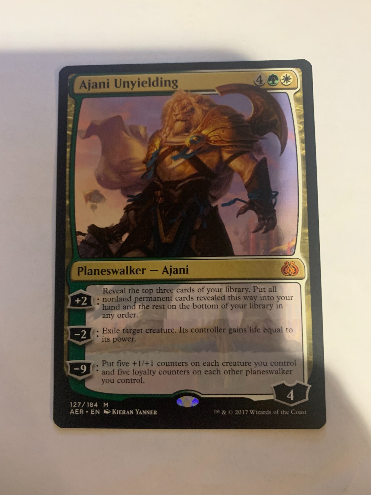 MTG Ajani Unyielding Aether Revolt 127/184 Regular Mythic | eBay