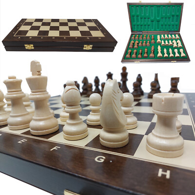 Schach; Turnier - Schachspiel Staunton 4D, Schachbrett 40 x 40 cm, Holz ...