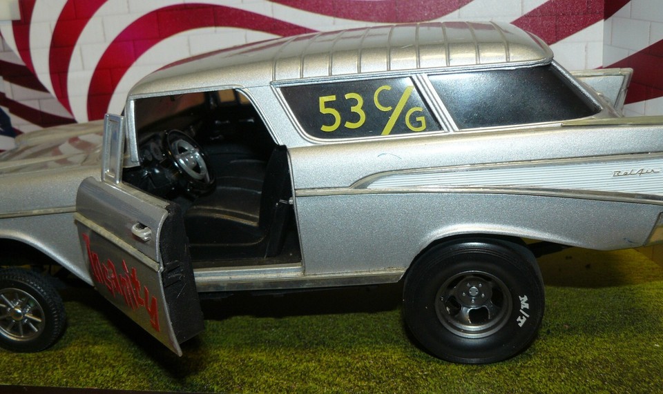 1/18 ( ICWB ) 1957 Chevy Nomad " Insanity " gasser , drag car , street ...