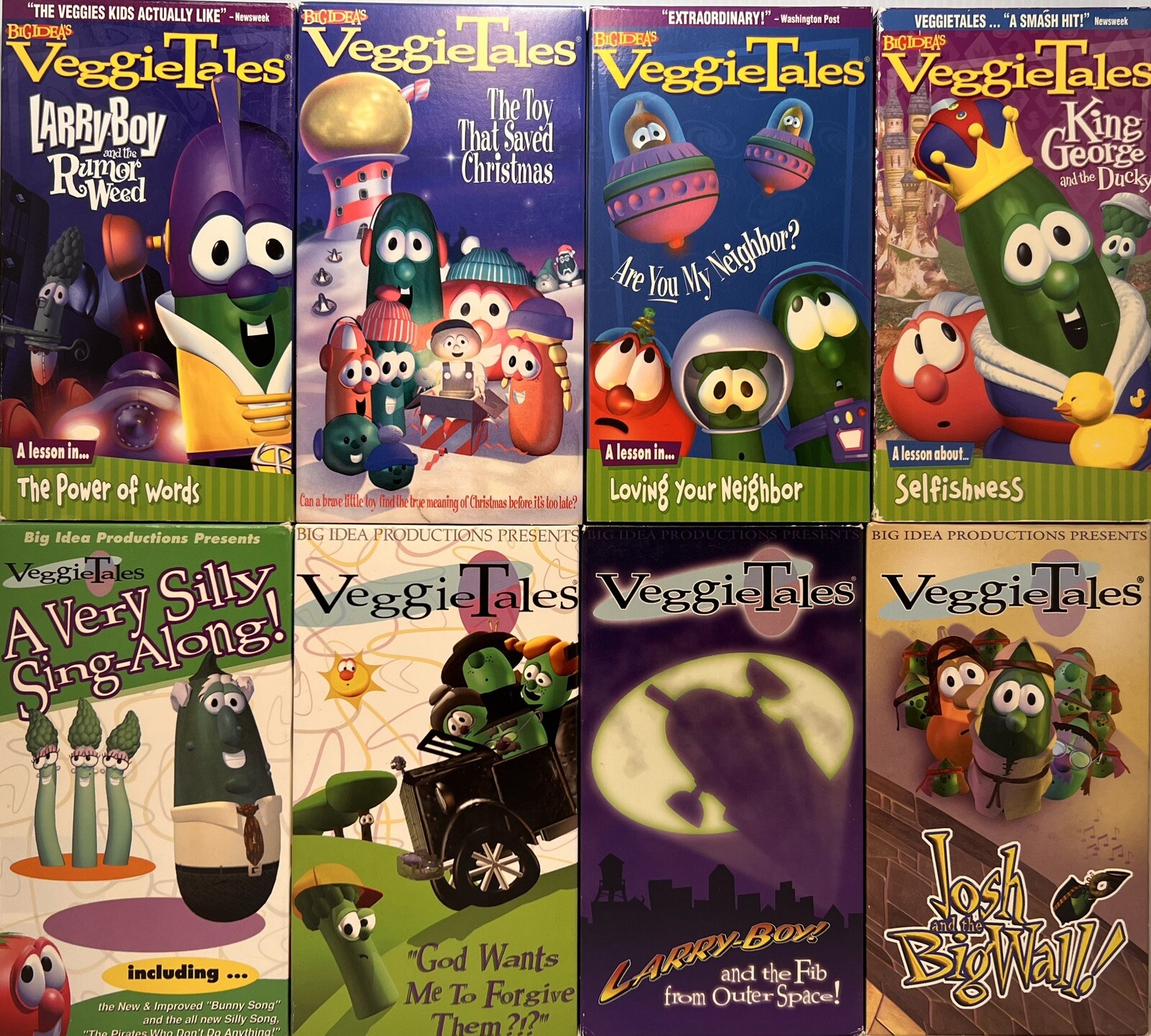VeggieTales Series VHS Tapes Lot Of 8 45986021205 | eBay