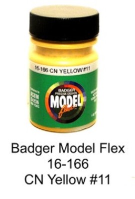 Badger Model Flex 16-166 CN Canadian National Yellow #11 1 oz Acrylic ...