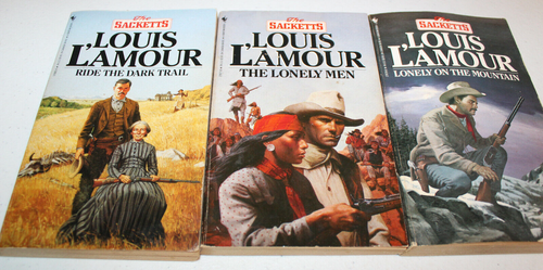 The Sacketts 3 Paperback Books by Louis L'Amour Dark Trail, Lonely Men ...