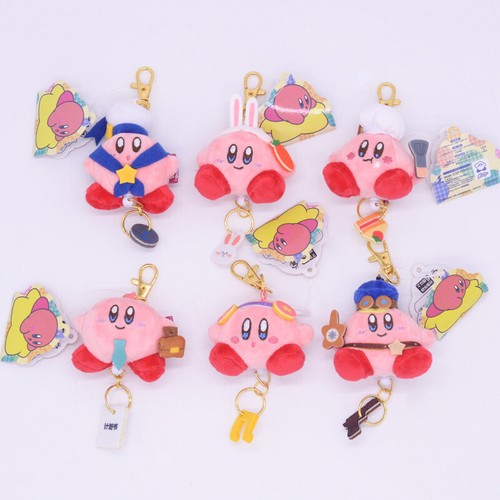 Cute Kirby Adventure Soft Plush Stuffed Doll Keychain Toy Random Color ...