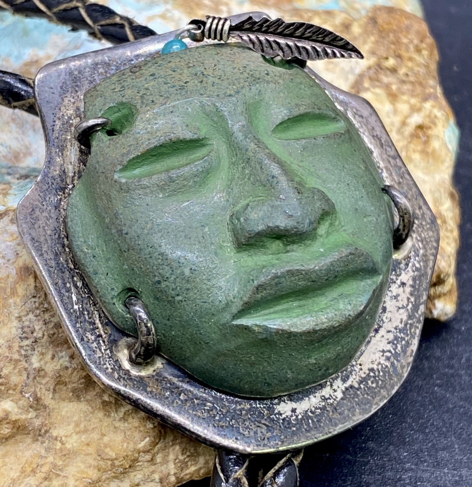 One-Of-A-Kind Vintage Taxco HECTOR AGUILAR Sterling Aztec Warrior Bolo ...