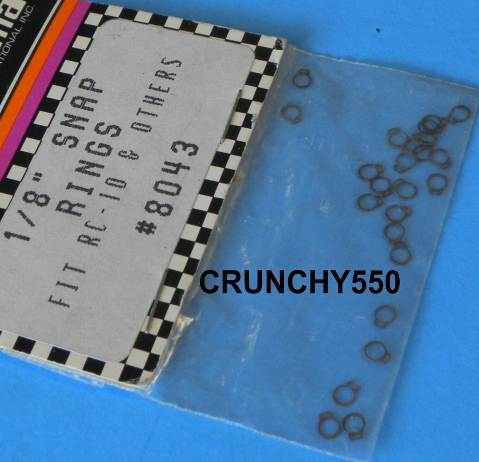 Vintage Parma 1/8 Snap Rings For Hinge Pins RC10 8043 RC Part | eBay